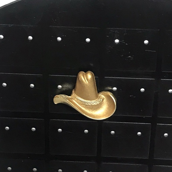Jewelry | Vintage Brushed Gold Tone Cowboy Hat Tacklapel Pin | Poshmark